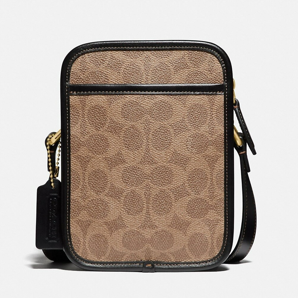 Túi đeo chéo Nam Coach Zip Camera Bag In Signature Canvas 182