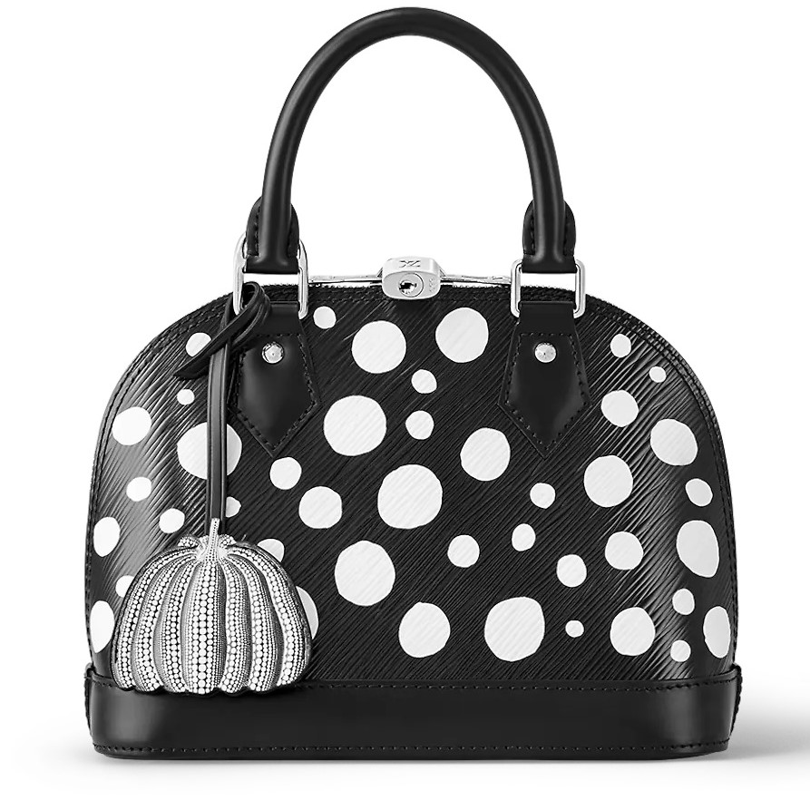 Túi Xách Nữ LV Hến Louis Vuitton LV X YK Alma BB Leather Màu Đen Chấm ...