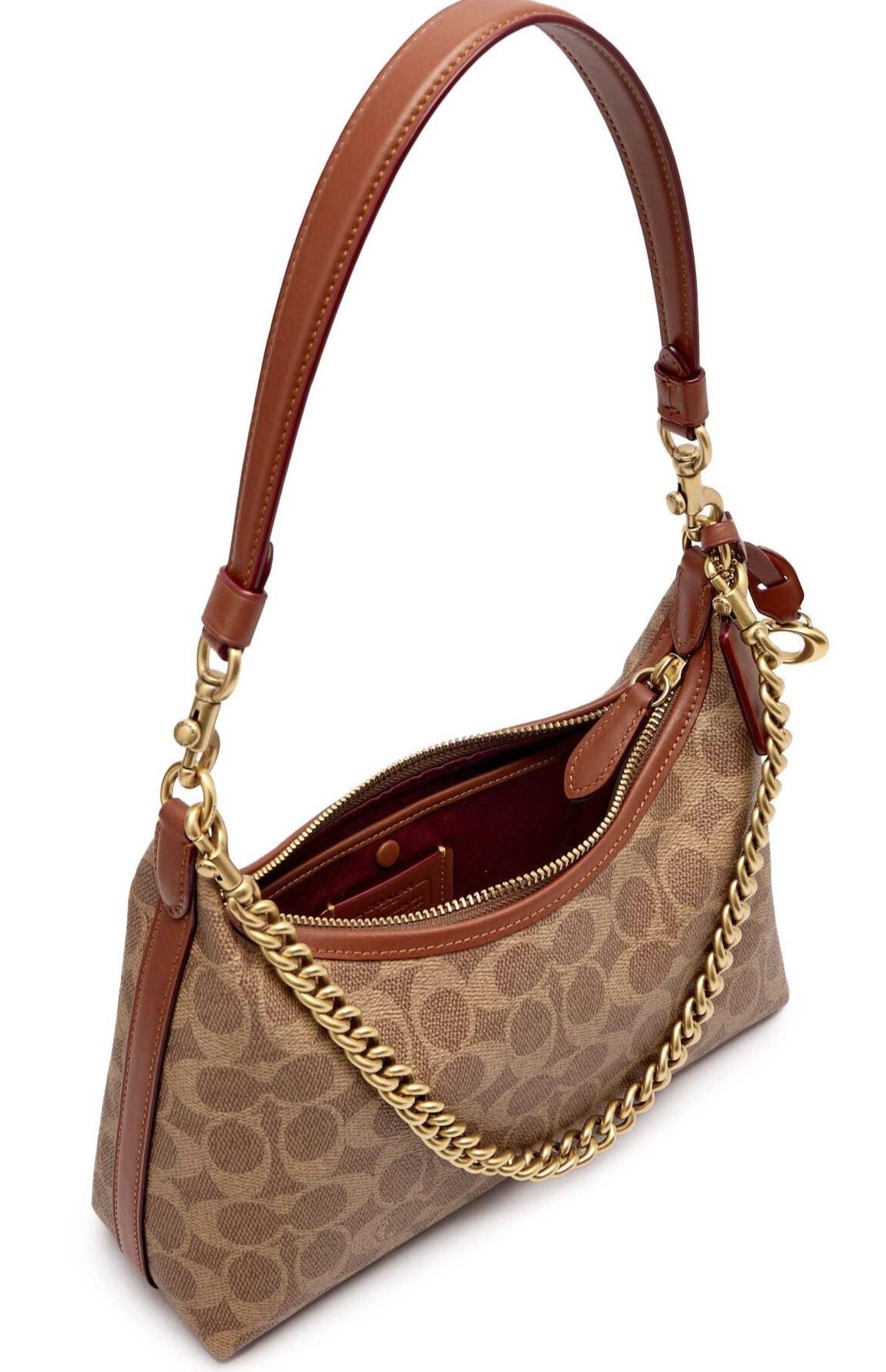 Túi xách nâu Coach Juliet Shoulder Bag 25 In Signature Canvas Tan ...