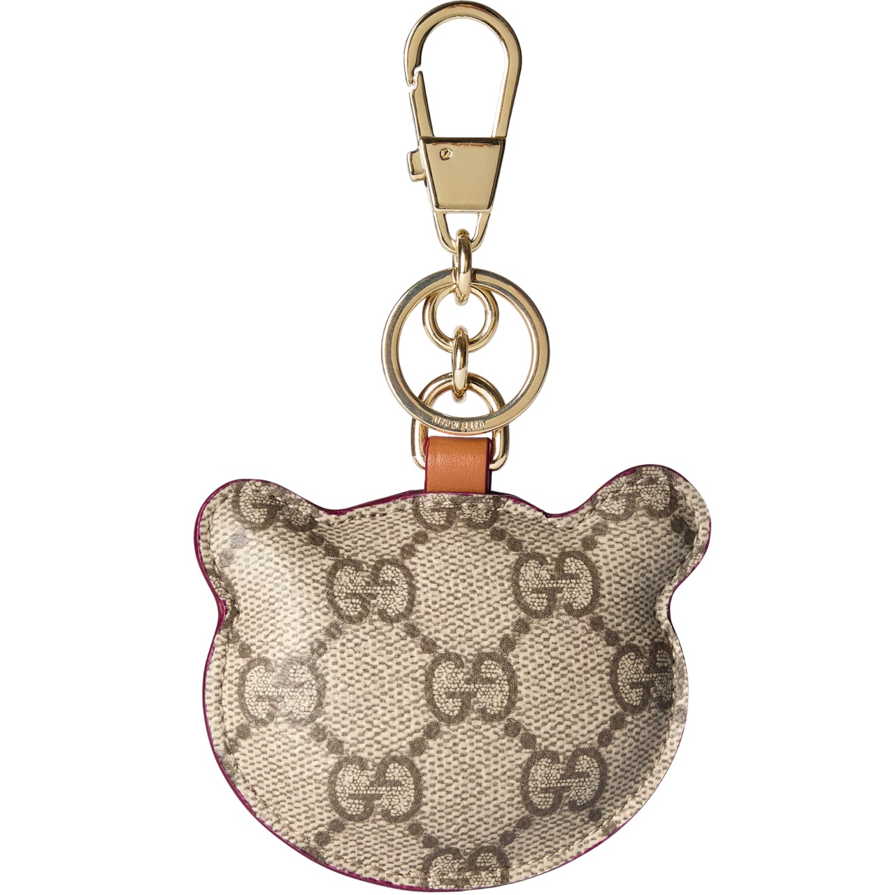 Móc khóa Gucci Panda-shaped Bag Charm Beige and Dark Brown GG Monogram ...
